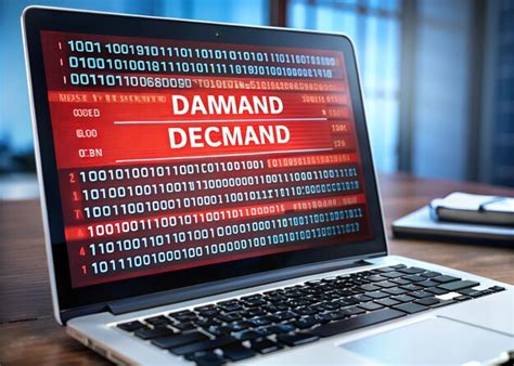 A Computer Screen Displaying A Ransom Demand With Data Files Encrypted Premium Ai Generated Image