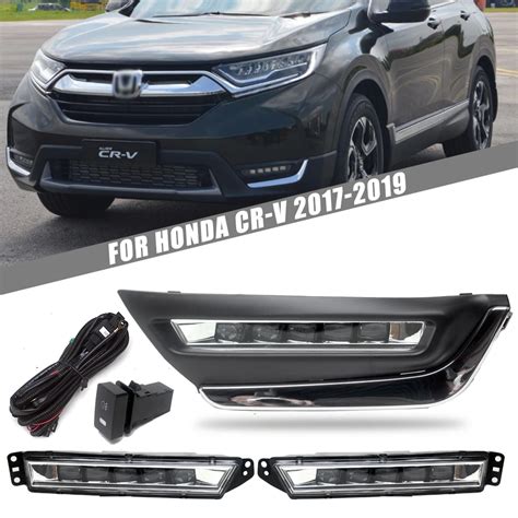 Front Bumper Fog Lamp Upgrade For Honda Crv 2017 2018 2019 Version