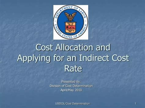 PPT Cost Allocation And Applying For An Indirect Cost Rate PowerPoint Presentation ID