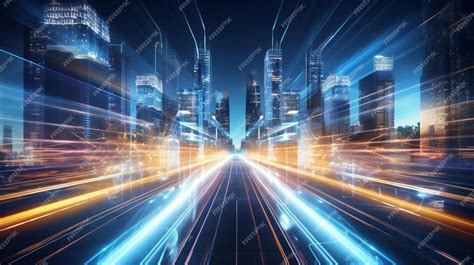 Premium Ai Image D Rendering Of Warp Speed In Hyper Loop With Blur