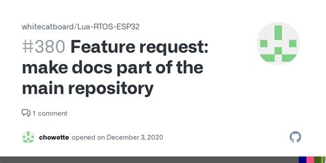 Feature Request Make Docs Part Of The Main Repository · Issue 380