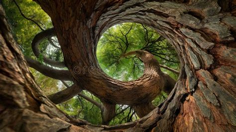 The Tree Grows In A Spiral Pattern Stock Image Image Of Texture Spiral 307895583