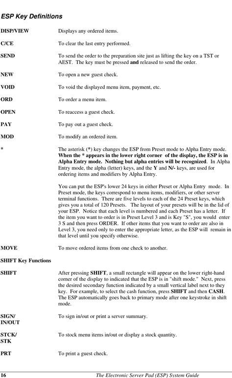 Remanco A Subsidiary Of Geac Computers ESPIII Electronic Server Pad User Manual Testesp