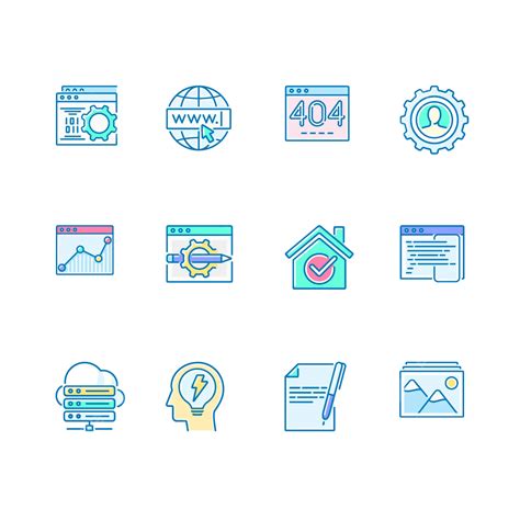 12 Design Web Development Icon Pack Vector Web Icon Icon Design Png And Vector With