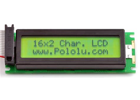 X Character LCD With LED Backlight Parallel Interface Black On Green
