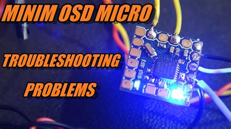 Troubleshooting Minim OSD Micro Common Problems Fixes YouTube