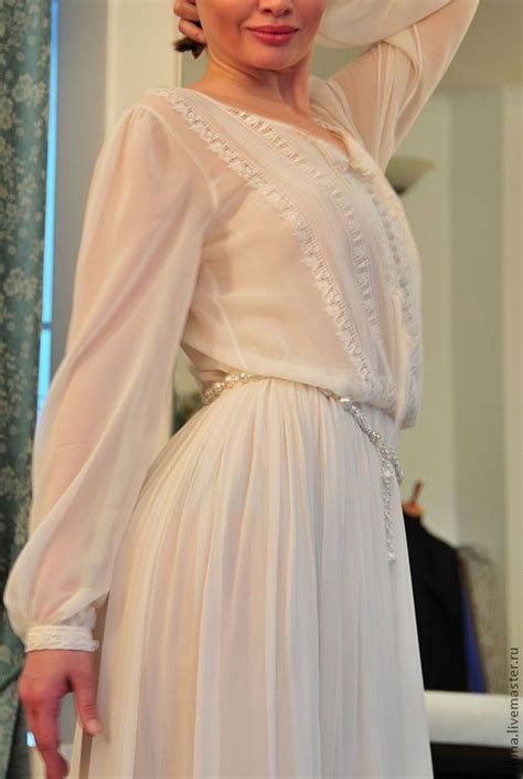 Шифоновое платье с кружевом