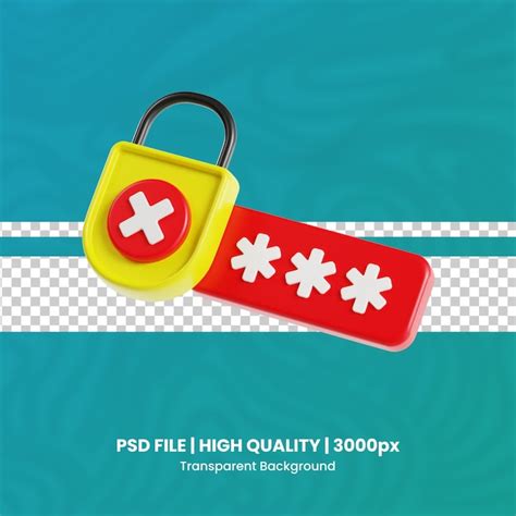 Premium Psd Wrong Password 3d High Quality Render Protection And