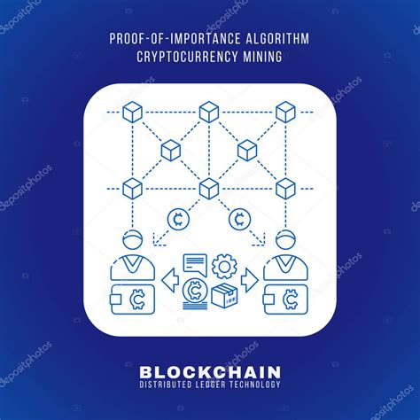 Vector Esquema Diseño Blockchain Prueba De Importancia Algoritmo