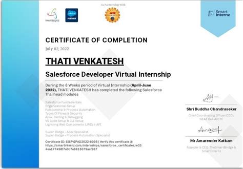 Venkatesh Thati On Linkedin Funlearning Smartinternz Saleforce Skilledonsalesforce