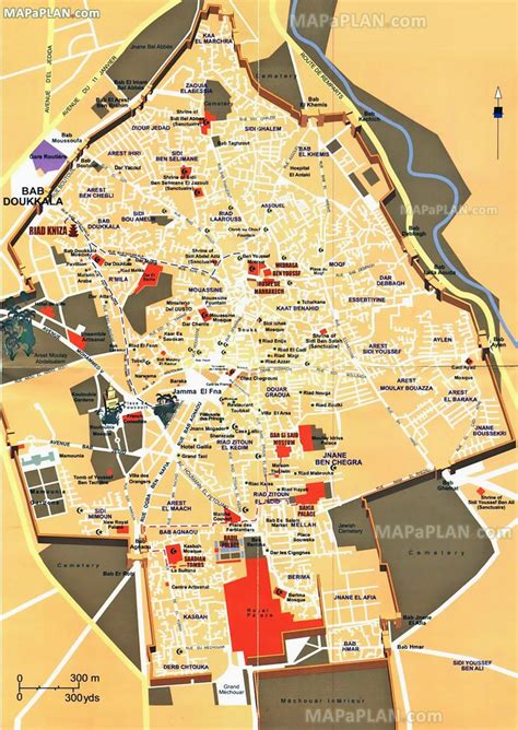 Marrakech Tourist Attractions Map