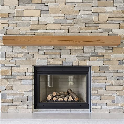 Full Mill Reclaimed Wood Mantels With Raw Rustic Texture Beam And