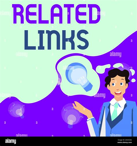 Conceptual Caption Related Links Business Approach Website Inside A Webpage Cross Reference