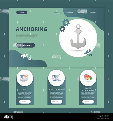 Anchoring Flat Landing Page Website Template Nlp Design Optimising Color Psychology Web