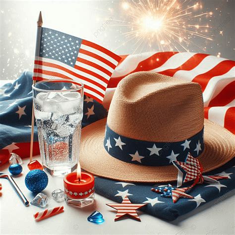 American Flag And Fireworks In The Sky For July 4th Celebration Background Usa Flag American