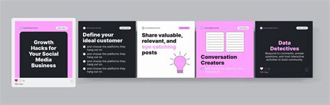 Premium Vector Social Media Carousel Post Instagram Carousel Template Microblog Carousel Template