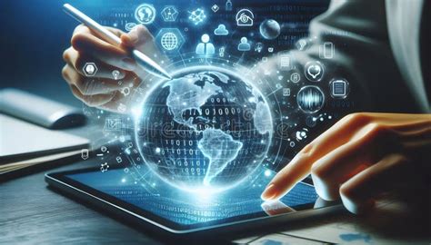 Unraveling The Secrets Of The Digital Universe Through A Binary Holographic World Stock