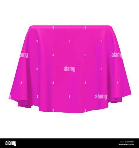 Pink Fabric Covering A Cube Or Rectangular Shape Stock Vector Image