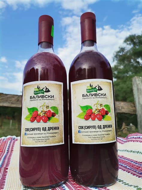 СОК СИРУП ОД ДРЕНКА Во народната мудрост поради неговата цврстина и издржливост дренот е поим