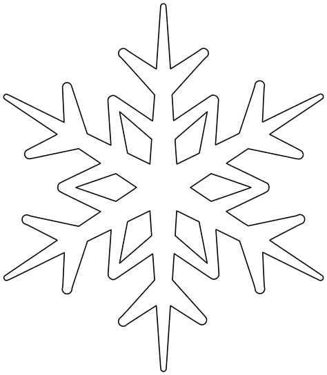 Shape Of Simple Snowflake Free Printable Papercraft Templates