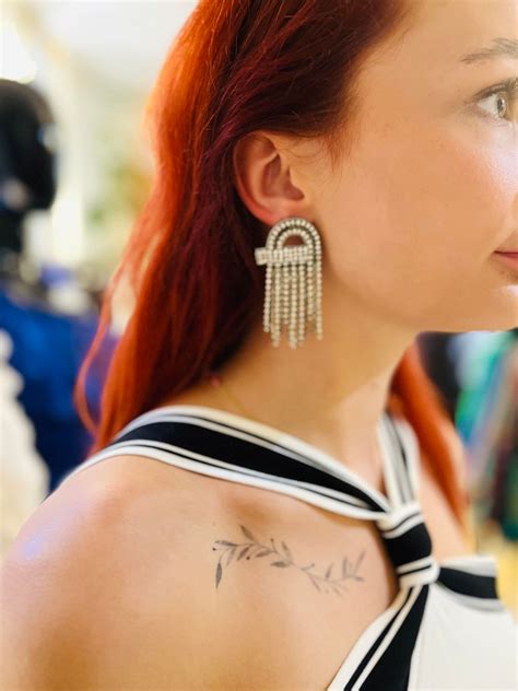 Crystal Loop Drop Chain Earrings At The Boutique Cirencester