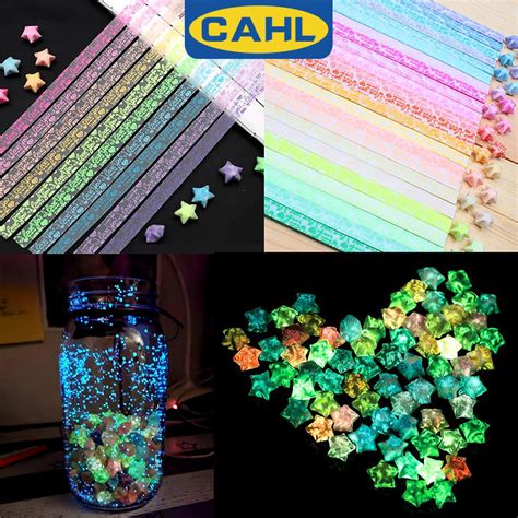Luminous 10colors Star Origami Colorful Decorative Paper Strips Lucky