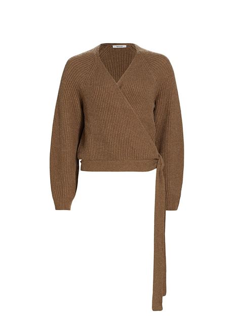 Buy Splendid Adele Wrap Sweater Walnut At 66 Off Editorialist