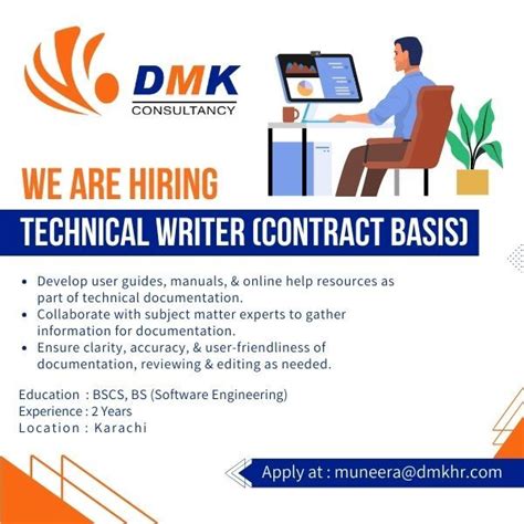 Dmk Consultancy On Linkedin Hiring Technicalwriter Techwriter Codedocumentation