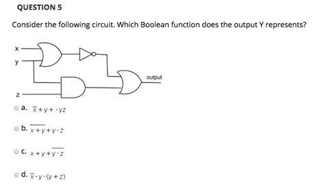 Solved Question 5 Consider The Following Circuit Which