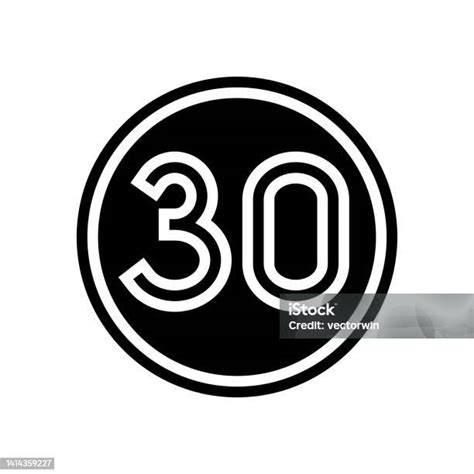 속도 제한 도로 표지판 문자 아이콘 벡터 일러스트 레이 션 가장자리에 대한 스톡 벡터 아트 및 기타 이미지 가장자리 거리 검은색 Istock