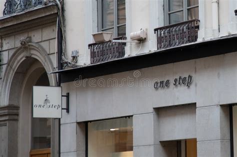One Step Brand Sign And Text Logo Front Facade Chain Store Fashion
