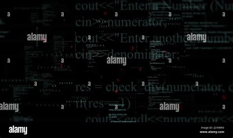 Image Of Binary Coding And Data Processing On Black Background Stock Photo Alamy