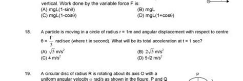 Work Done By The Variable Force F Is Filo