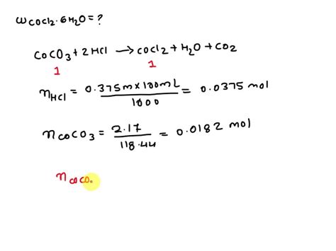 Solved Cobalt Ii Chloride Can Be Prepared By The Reaction Of Cobalt Ii Carbonate With Aqueous