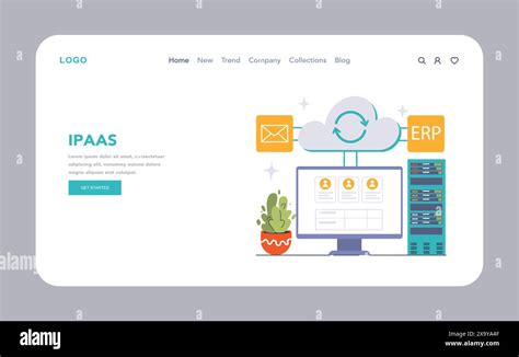 Integration Platform As A Service Ipaas Concept Visual Showcasing Seamless Connection Between