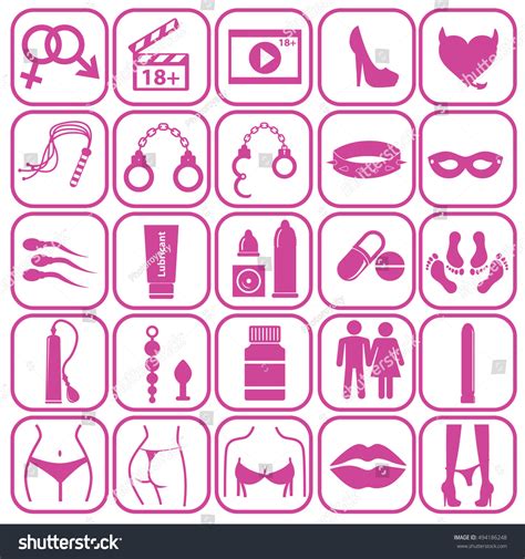 Sex Icons Set Symbol Xxx Vector Stock Vector Royalty Free 494186248 Shutterstock