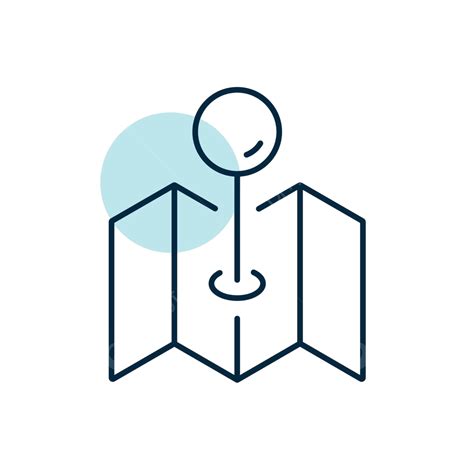 Vector Icon Of A Map With A Pin And Location Pointer Vector Road