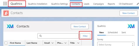The Qualtrics App Contacts Tab In Salesforce Is Missing The Standard