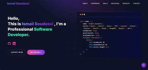 Ismail Soudassi On Linkedin Portfoliowebsite Nextjs Tailwindcss Webdevelopment