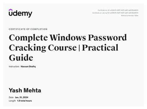 Yash Mehta On Linkedin Amazing Course It Has All The Methods To Unmask Passwords And The