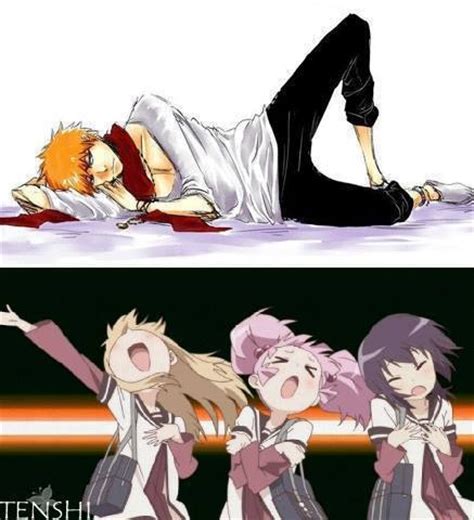 Ichigo Fangirls Bleach Funny Anime Funny Bleach Anime