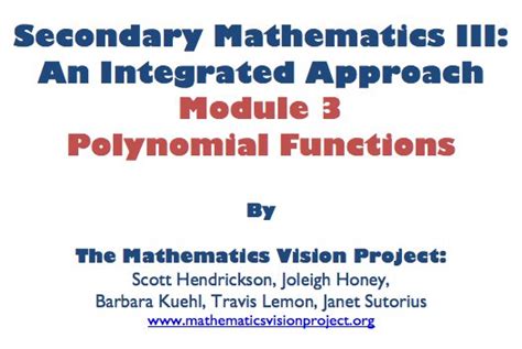Polynomial Functions And Equations Math