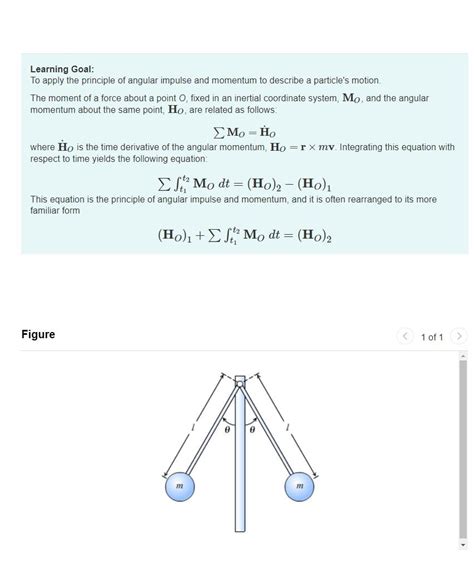 Solved Learning Goal To Apply The Principle Of Angular Chegg Com
