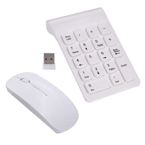 mini 18 keys numeric keypad wireless keyboard w mouse for laptop