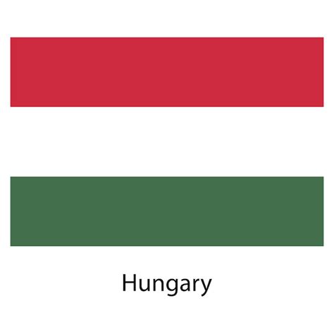 Bandera Del País Hungría Ilustración Vectorial Vector Premium