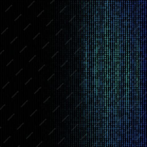 Premium Vector Design Elements Binary Computer Code Halftone Pattern Dark Background Vector