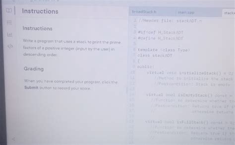 Solved Instructions Write A Program That Uses A Stack To