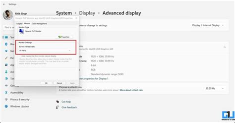 3 Ways To Change Display Refresh Rate In Windows 11 Gadgets To Use