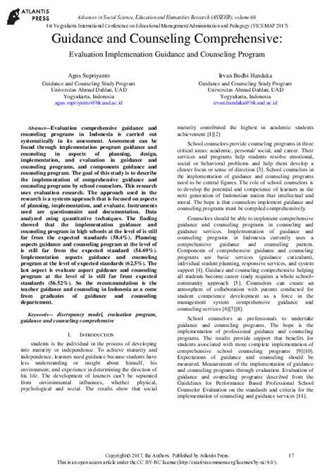 Pdf Guidance And Counseling Comprehensive Evaluation Implemenation