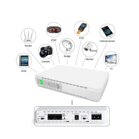 Router Backup Upto 8 Hours Mini Portable Modem Router Ups Poe Dc Wifi